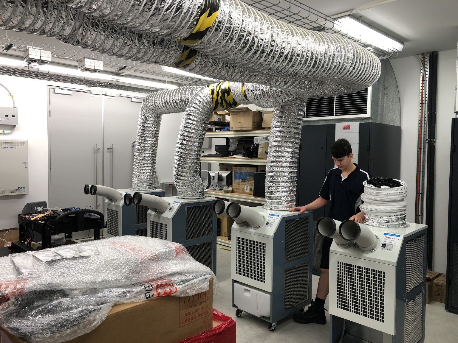 Temporary Air Conditioning for National HQ Server Room in Eastern Creek